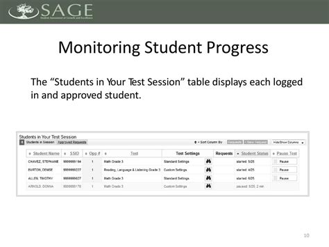 sage test administration ppt download