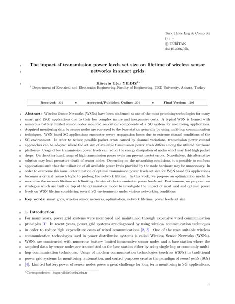 Pdf The Impact Of Transmission Power Levels Set Size On Lifetime Of Wireless Sensor Networks