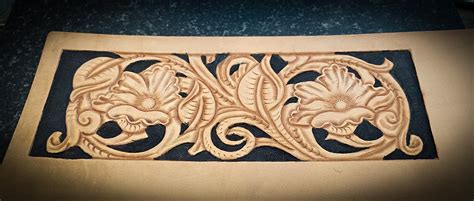Bi Fold Wallet Tooling Pattern Western Floral Design Pattern Sheridan