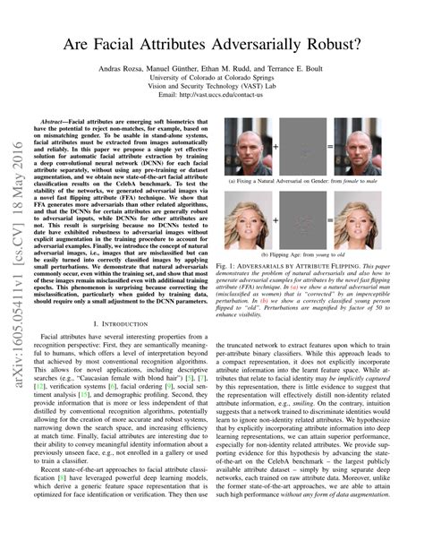 pdf are facial attributes adversarially robust