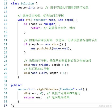 Leetcode：299二叉树的右视图二叉树写视觉代码 Csdn博客
