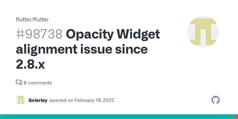 Opacity Widget Alignment Issue Since 28x · Issue 98738 · Flutter