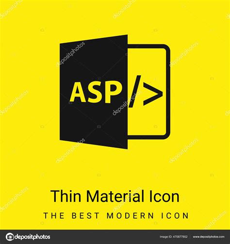 Asp File Format Symbol Minimal Bright Yellow Material Icon Stock Vector Image By Infolight