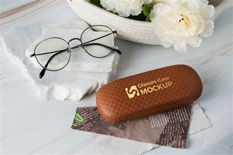 Premium Psd Glasses Case Mockup Design