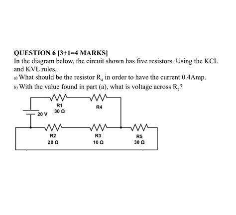 Solved Question Marks In The Diagram Below The Circuit