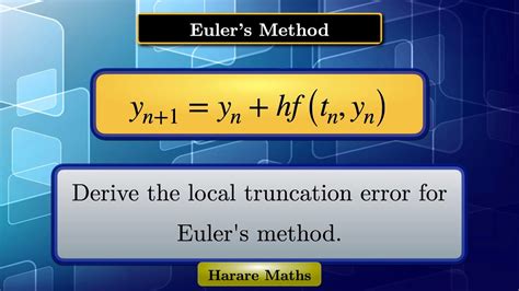 Odes Eulers Method Youtube