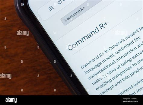 Website Of Command R Seen In An Iphone Command R Is A Powerful Ai