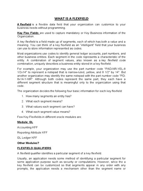 Creating Descriptive Flex Fields Pdf Information Technology Information Technology Management