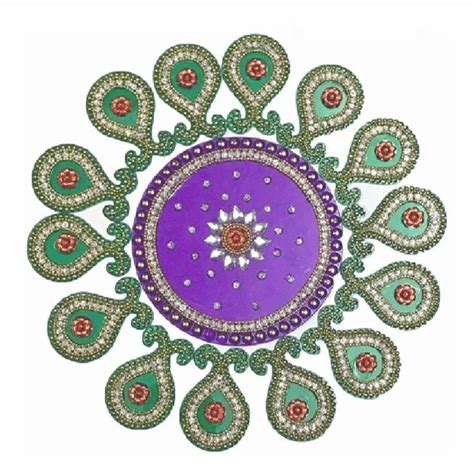 Pot Round Acrylic Rangoli Packaging Type Plastic Box Sizedimension