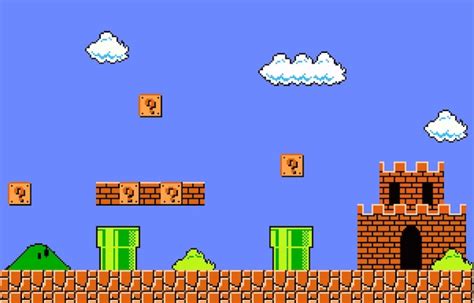 레트로 게임 픽셀 배경 프리미엄 벡터