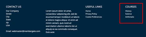 how to create a custom link menu in a theme membergate membership