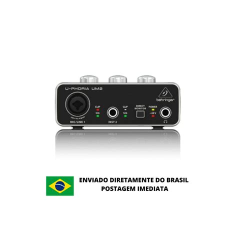Interface De Audio Behringer U Phoria Um2 Shopee Brasil