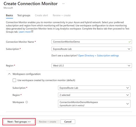 Configuración De Connection Monitor Para Azure Expressroute Microsoft