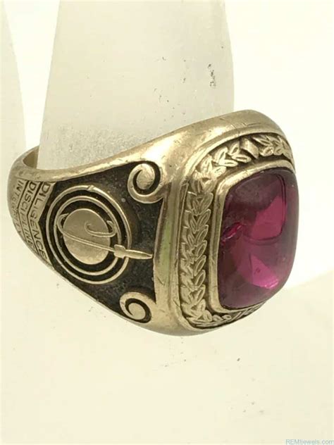 Vintage 10k Yellow Gold Ruby Jostens Mens Class Ring 18g Size 11