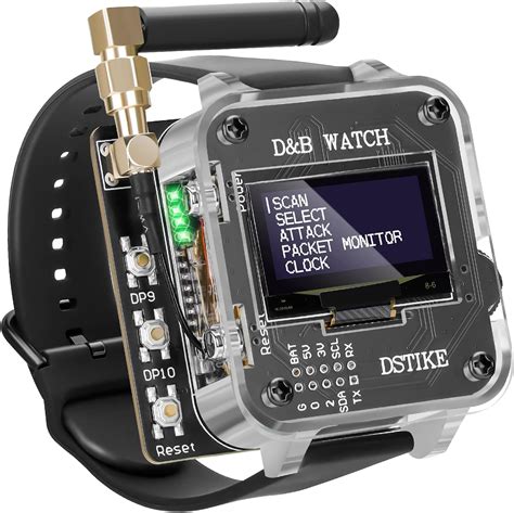 seamuing dstike wifi deauther watch v4 and bad usb watch esp8266