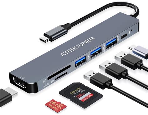 Usb C Hub 8 In 1 Usbc Hub Multiport Adapter With 4k Hdmi 5gbps 2 Usb A 3 0 2 Usb