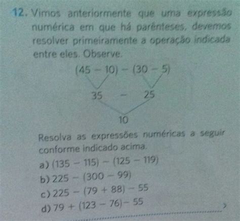 Resolva As Expressões Numéricas A Seguir Br