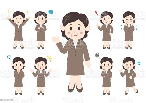 사람의 벡터 그림입니다 사무직 근로자 일러스트 세트 중년 여성 걱정하는에 대한 스톡 벡터 아트 및 기타 이미지 걱정하는