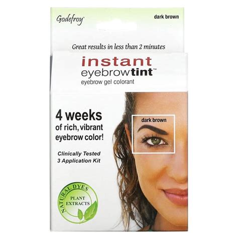 Godefroy Instant Eyebrow Tint Dark Brown 3 Application Kit