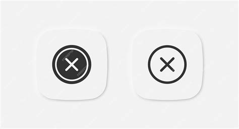 Premium Vector Cancel Icon Cross Signs Wrong Mark Symbol Delete Icons Incorrect False No