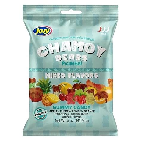 Jovy 5 Ounce Chamoy Mixed Flavor Gummy Bears 8 Count