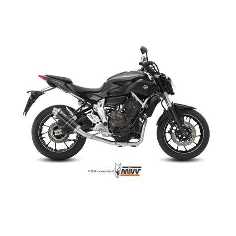 Ligne complète MIVV GP acier Noir pour MT07 Moto And Co