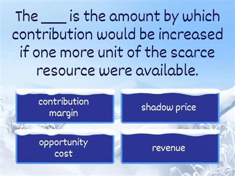 Limiting Factor Analysis 04 Quiz