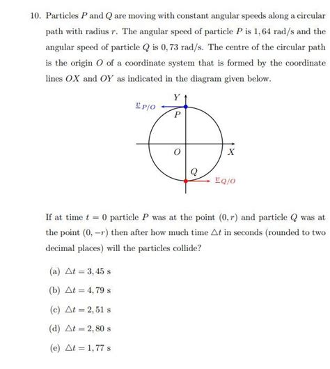 Solved Particles P And Q Are Moving With Constant Chegg