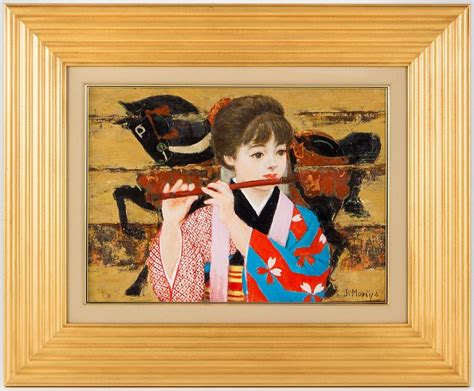 【目立った傷や汚れなし】【五】真作 守屋順吉 『笛』 油彩 キャンバス 4号 額装 ／ 日展特別会員の落札情報詳細 ヤフオク落札価格検索