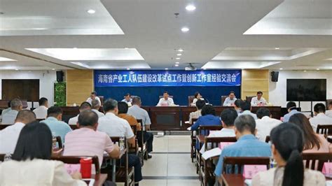 海南省产业工人队伍建设改革试点工作暨创新工作室经验交流会召开会议指导企业