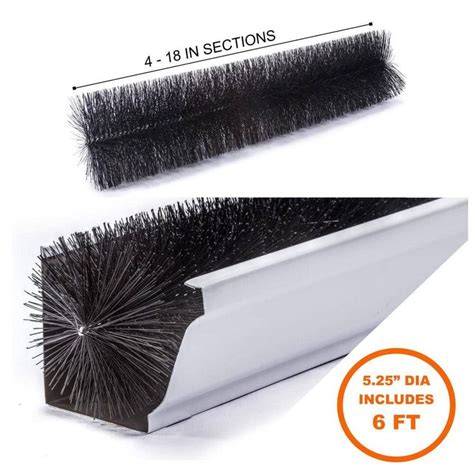 Gutterbrush Simple Gutter Guard Oversize 6 In 6 Ft Pack Leaf Filter Brush Gutter Guard 6in