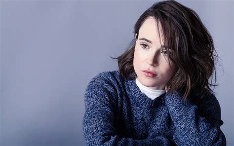 Girl Actress Woman Celebrity Brown Eyes Ellen Page Brown Hair
