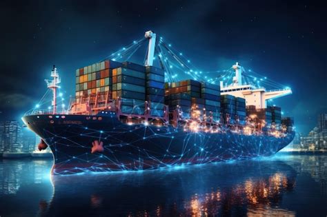 Premium Ai Image Global Business Logistics Import Export And