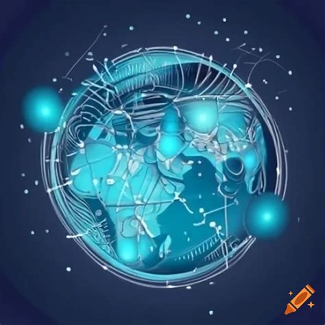 ultra realistic depiction of tcp ip network connections with telecom