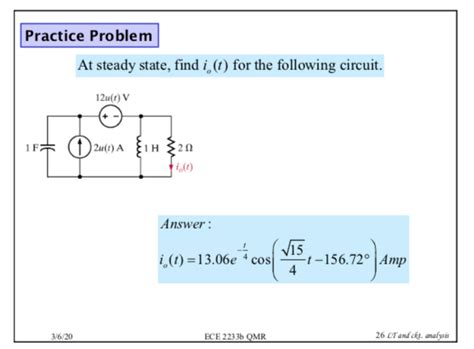 Solved Practice Problem At Steady State Find I T For The Chegg