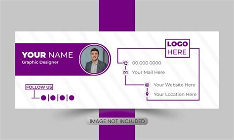 Premium Vector Creative Office Email Signature Template Design