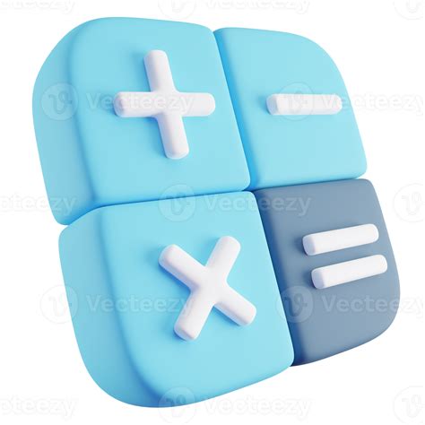 3d Illustration Of Blue Calculation 29145691 Png