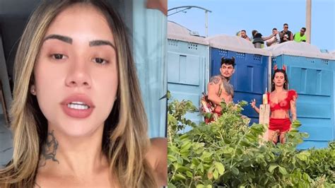 Influenciadora se pronuncia após ser flagrada em ato obsceno namorado
