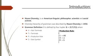 Chomsky Classification Of Language Ppt