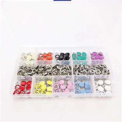단추펜치 세트 똑딱이펀치펜치와 100pcs 스냅 버튼 키트 금속 프레스 스터드 도구 DIY 공예 의류에 - 티몬