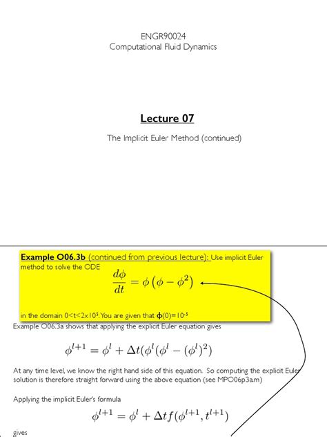 Implicit Euler Method 2 Ordinary Differential Equation Mathematics