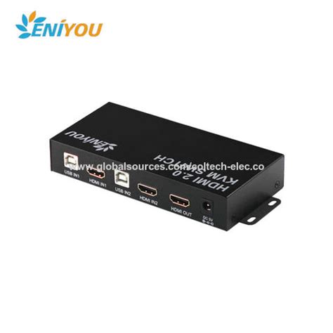 Buy Wholesale China Hdmi 2 0 Kvm Switch 2 In 1 Out With 2 Port Usb Keyboard Shortcut Kvm Switch