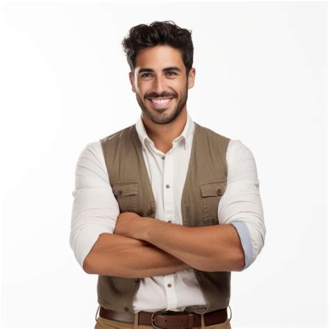 Premium Ai Image Front View Mid Body Shot Of An Extremely Handsome