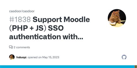 Support Moodle Php Js Sso Authentication With Casdoor Issue