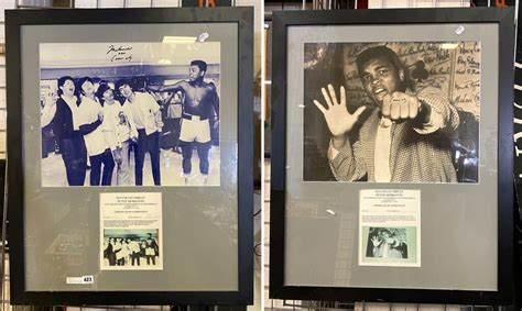 Framed Photo Of Mohammed Ali With A Framed Photo Of Mohammed Ali With
