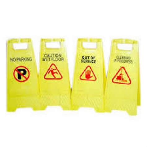Pp Yellow Caution Sign Board For Industrial Shape Rectangular At