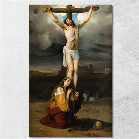 Penitent Magdalene At The Foot Of The Cross Francesco Hayez Canvas Print