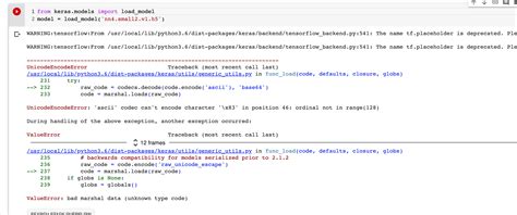 Unicode Error When Loading Old Model Issue Keras Team Keras GitHub
