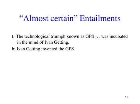 Ppt Textual Entailment As A Framework For Applied Semantics Powerpoint Presentation Id1024094
