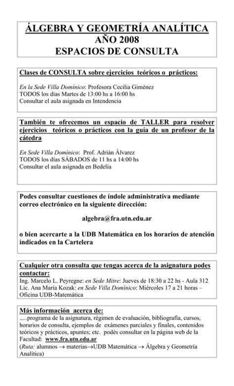 LGEBRA Y GEOMETRA ANALTICA